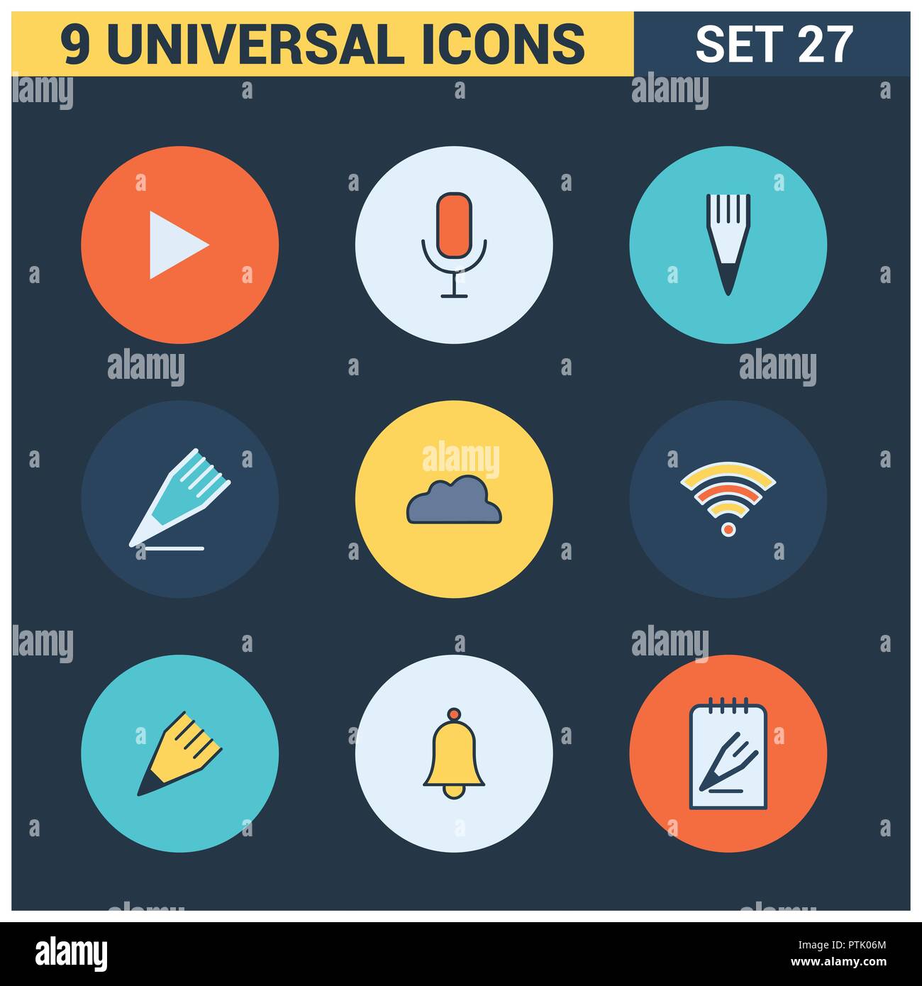 Universal icons set vector Stock Vector Image & Art - Alamy