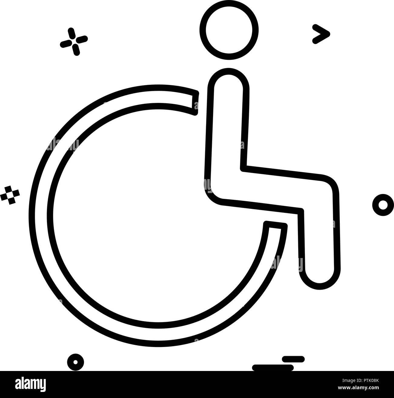 Blue handicapped icon Black and White Stock Photos & Images - Alamy