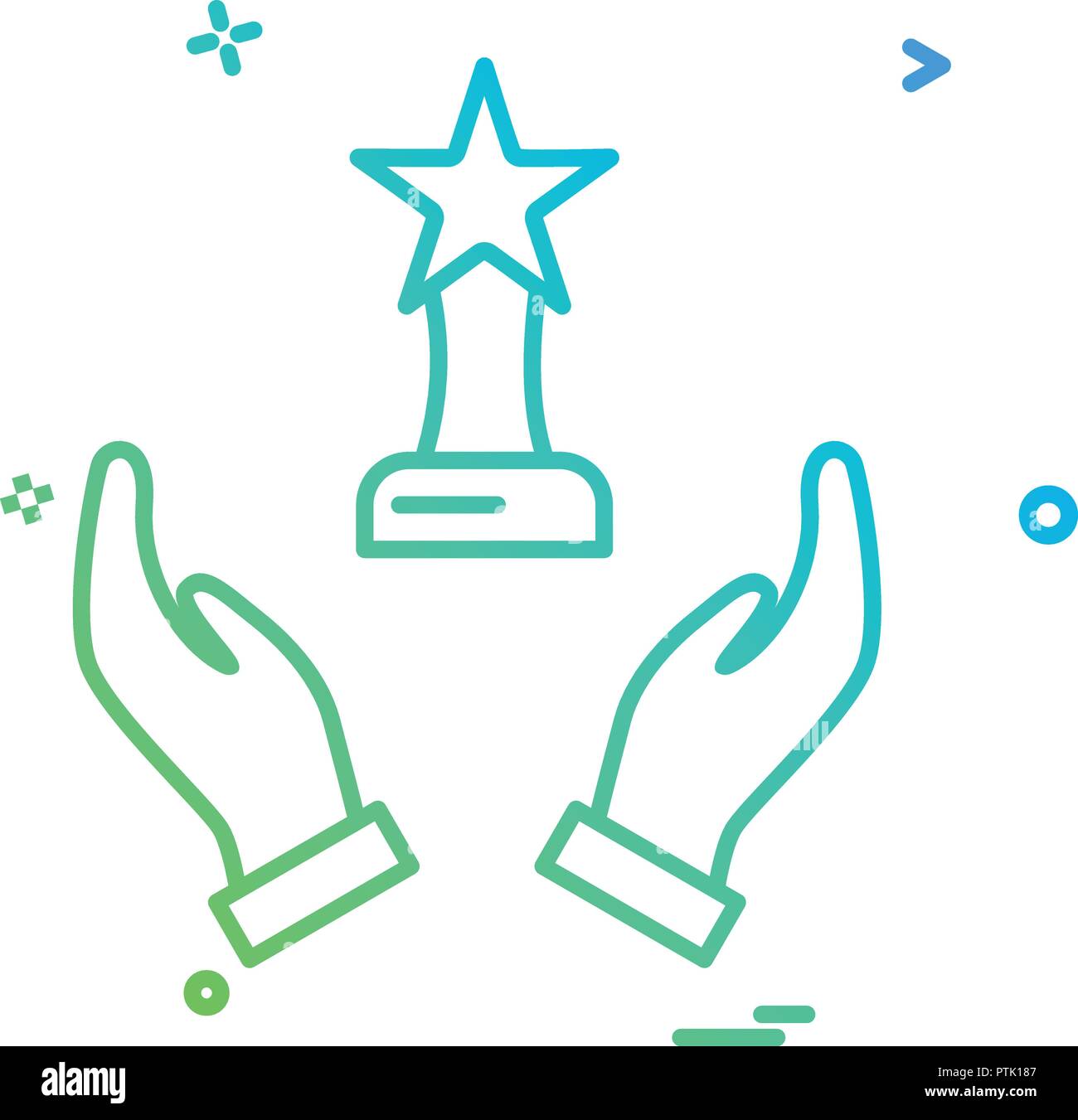 hand trophy reward icon vector design Stock Vector Image & Art - Alamy