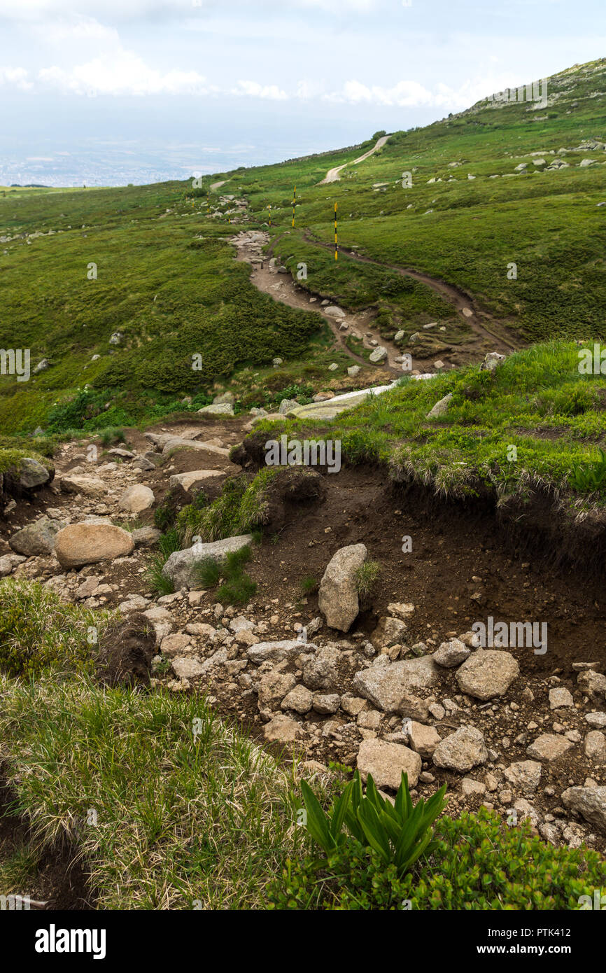 Amazing Panorama of Vitosha Mountain near Cherni Vrah Peak, Sofia City ...