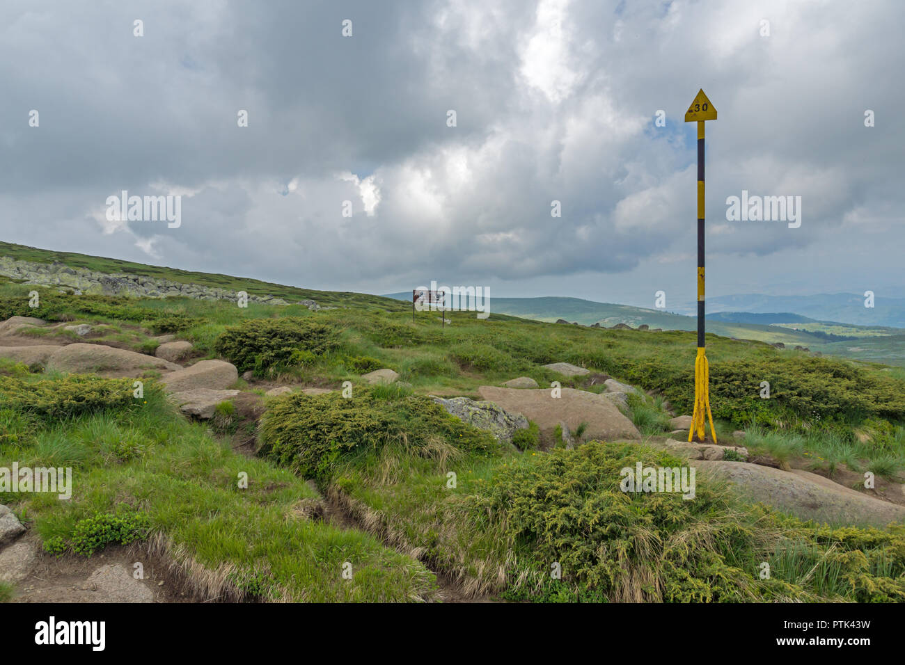 Amazing Panorama of Vitosha Mountain near Cherni Vrah Peak, Sofia City ...
