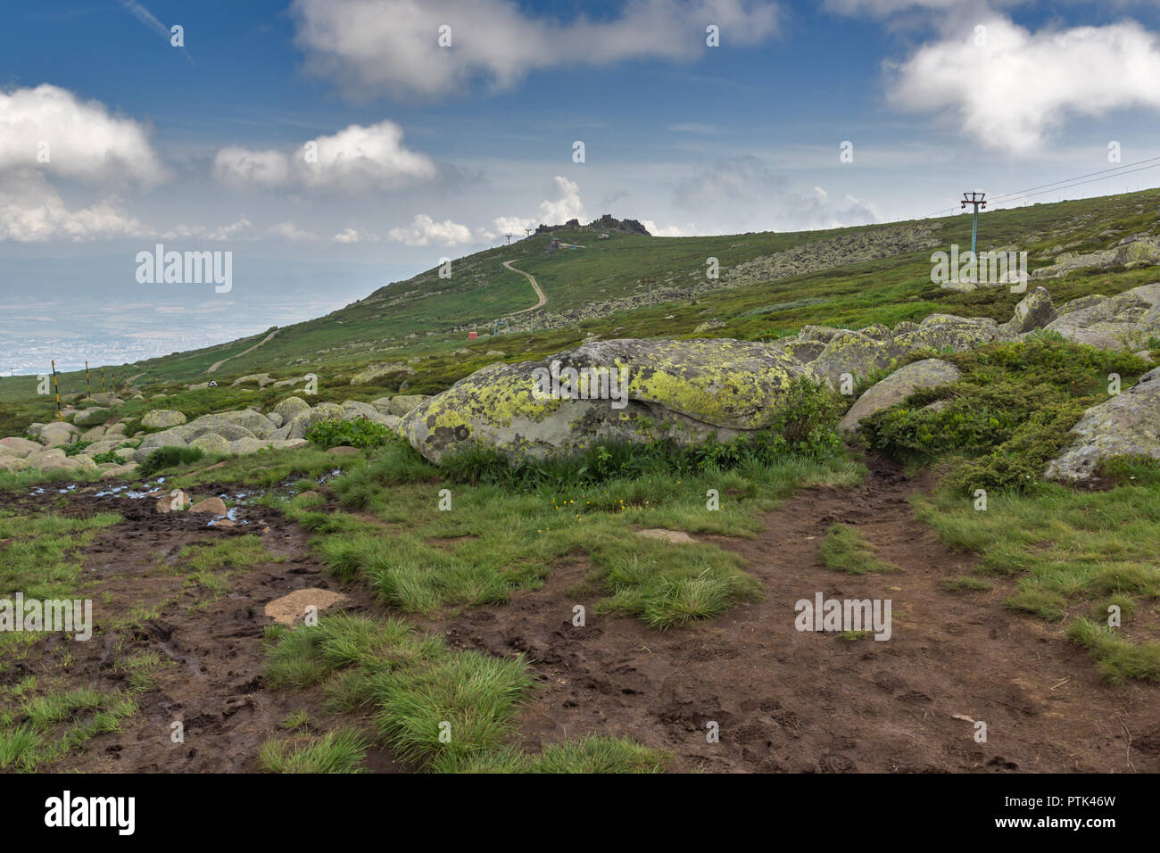 Amazing Panorama of Vitosha Mountain near Cherni Vrah Peak, Sofia City ...