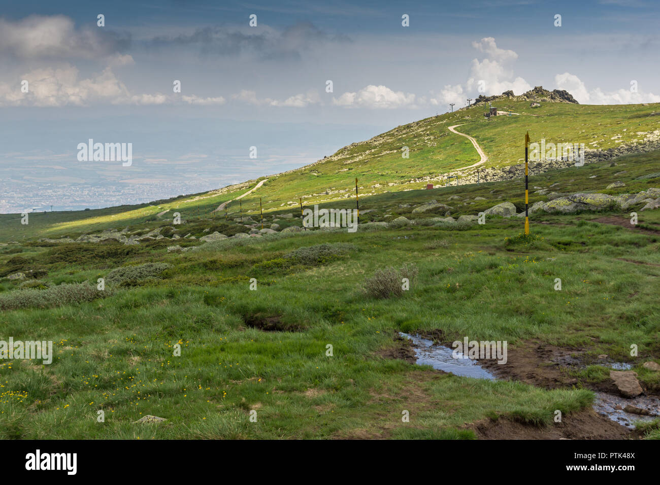 Amazing Panorama of Vitosha Mountain near Cherni Vrah Peak, Sofia City ...
