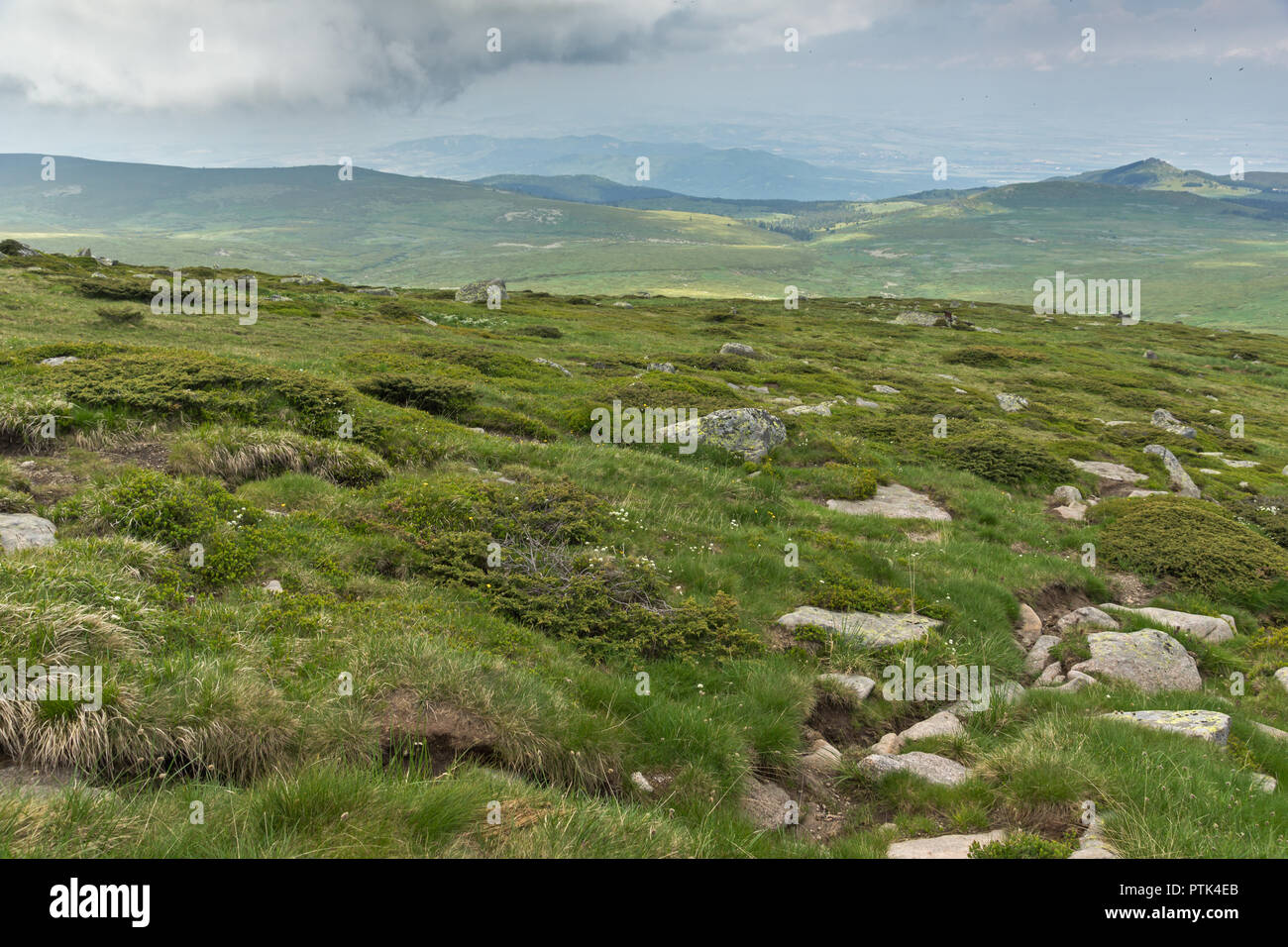 Amazing Panorama of Vitosha Mountain near Cherni Vrah Peak, Sofia City ...