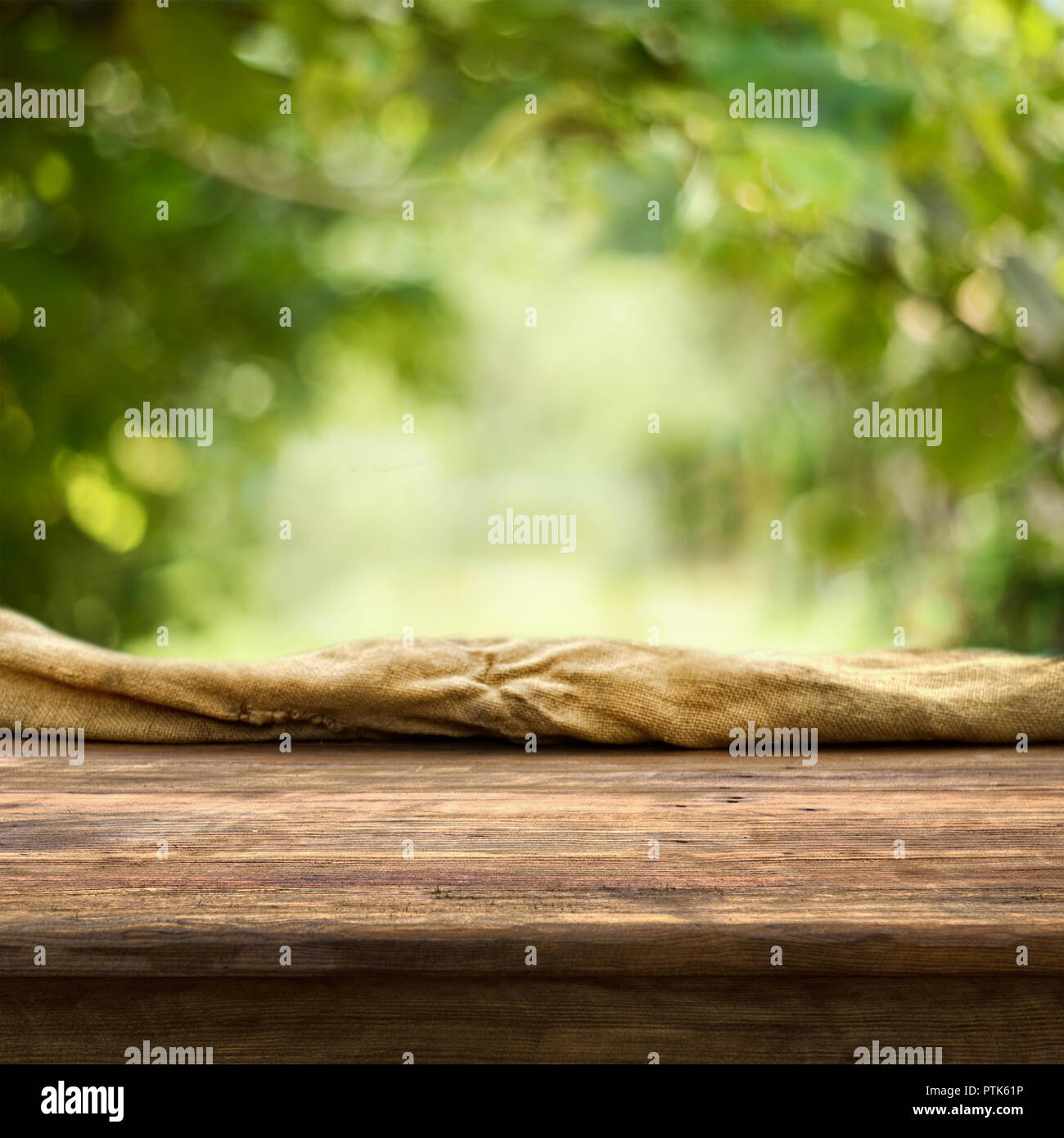 Empty table for display montages Stock Photo - Alamy