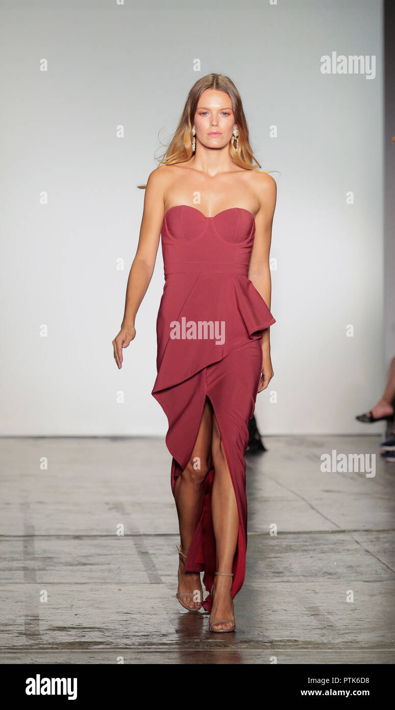 New York, NY - September 7, 2018: Model walks the runway for collection ...