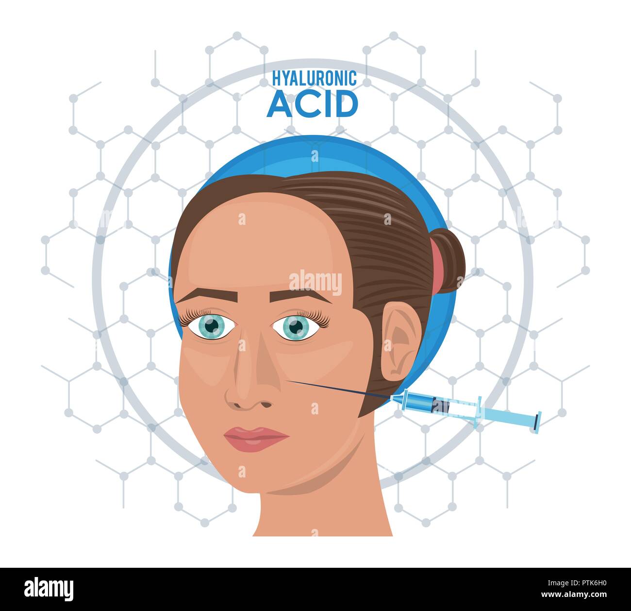 hyaluronic acid filler injection infographic flyer Stock Vector Image ...