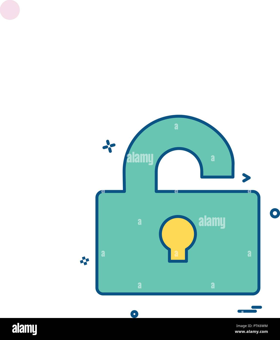 Lock icon design vector Stock Vector Image & Art - Alamy