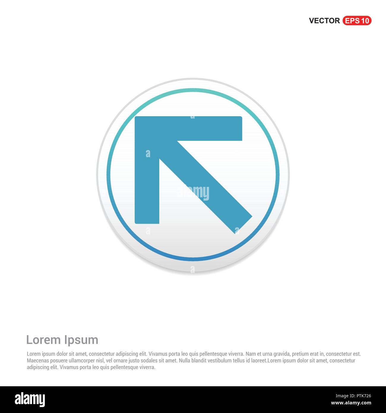 Upper Arrow Icon - white circle button Stock Vector Image & Art - Alamy
