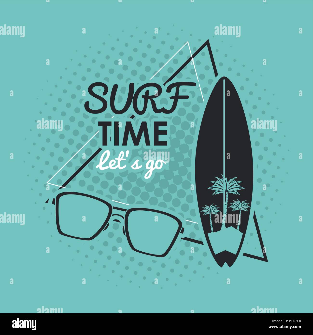 Tropical surfing lifestyle theme Stock Vector Image & Art - Alamy