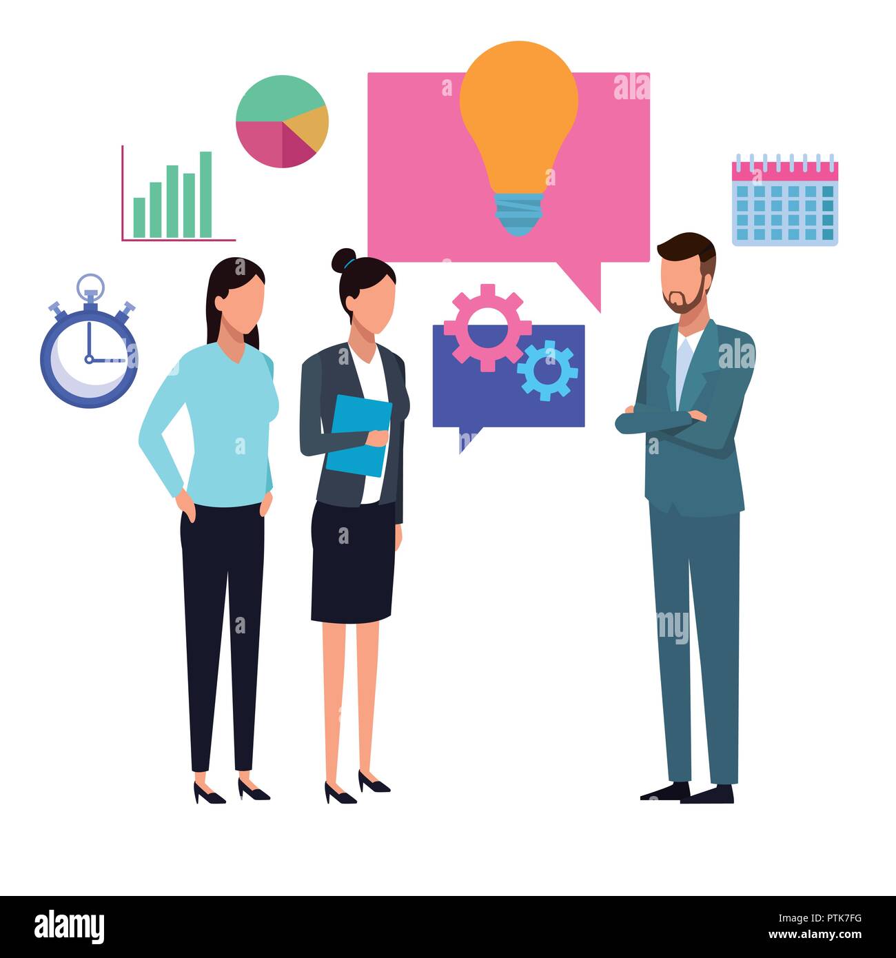 Team Brainstorming Cartoon High Resolution Stock Photography and Images ...