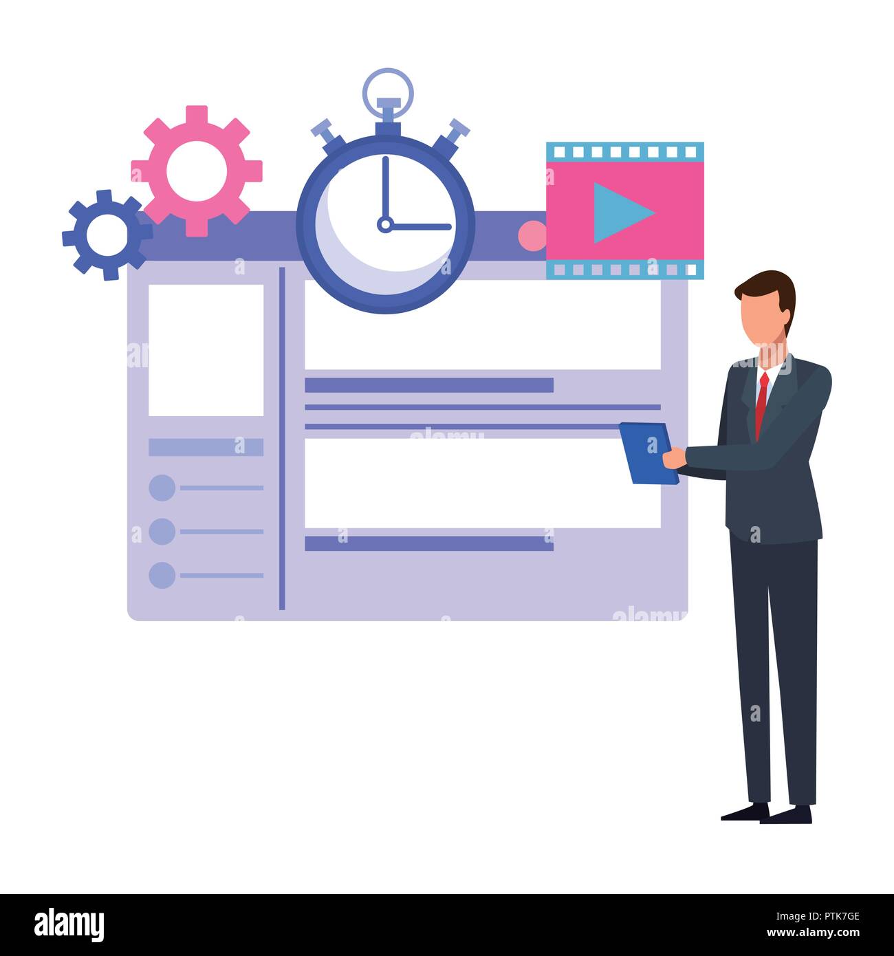 Businessman productivity cartoon Stock Vector Image & Art - Alamy