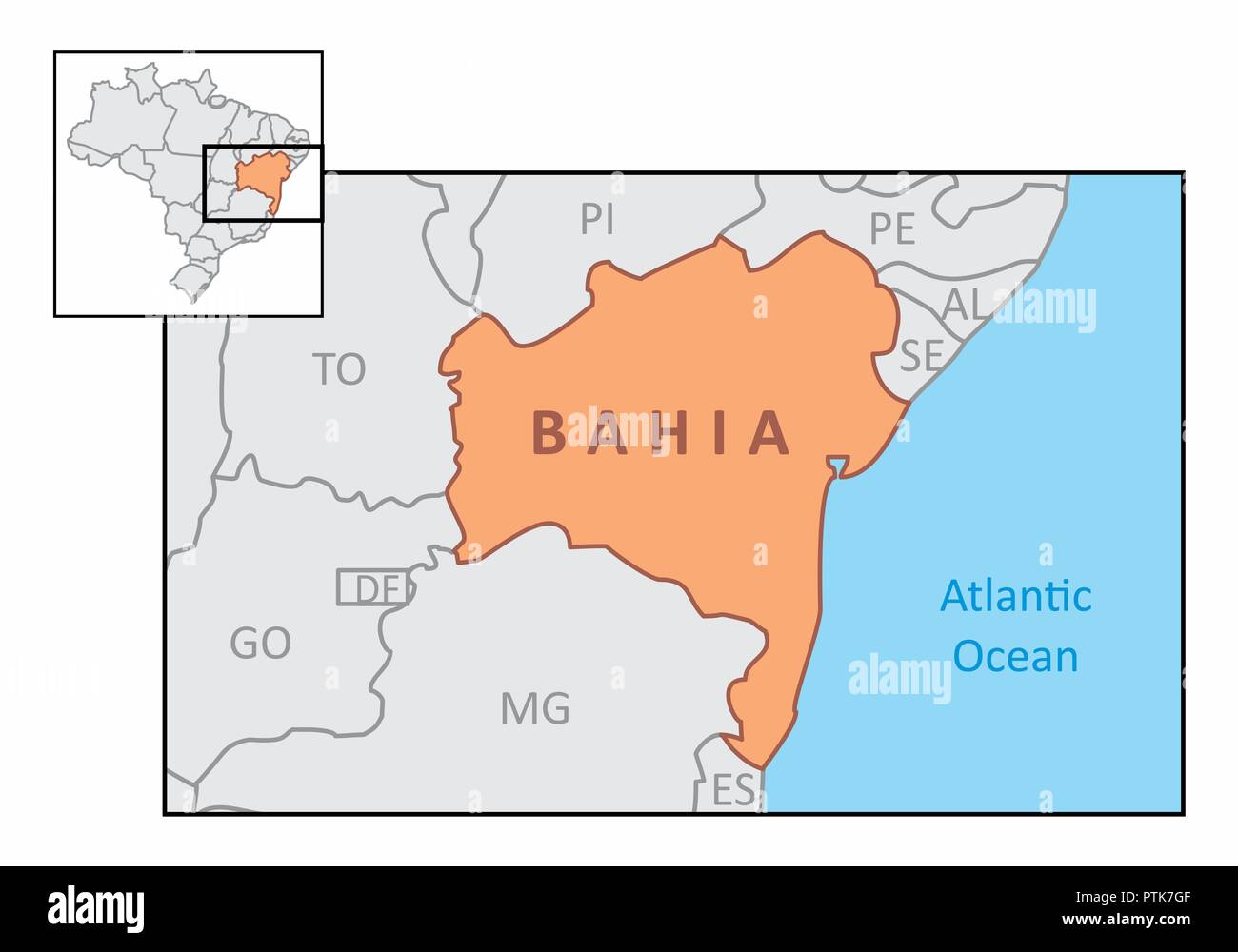 Bahia map hi-res stock photography and images - Alamy