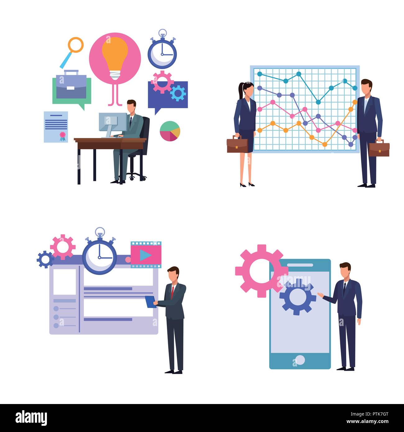 Business productivity tools cartoon hi-res stock photography and images ...