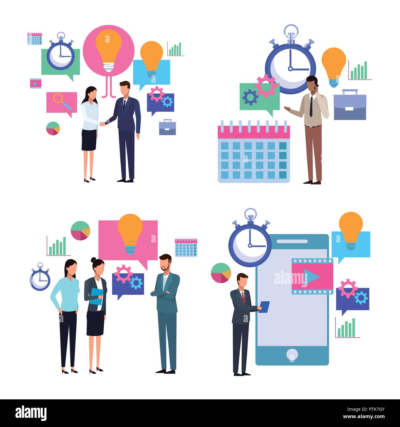 Office productivity management tools Stock Vector Images - Alamy