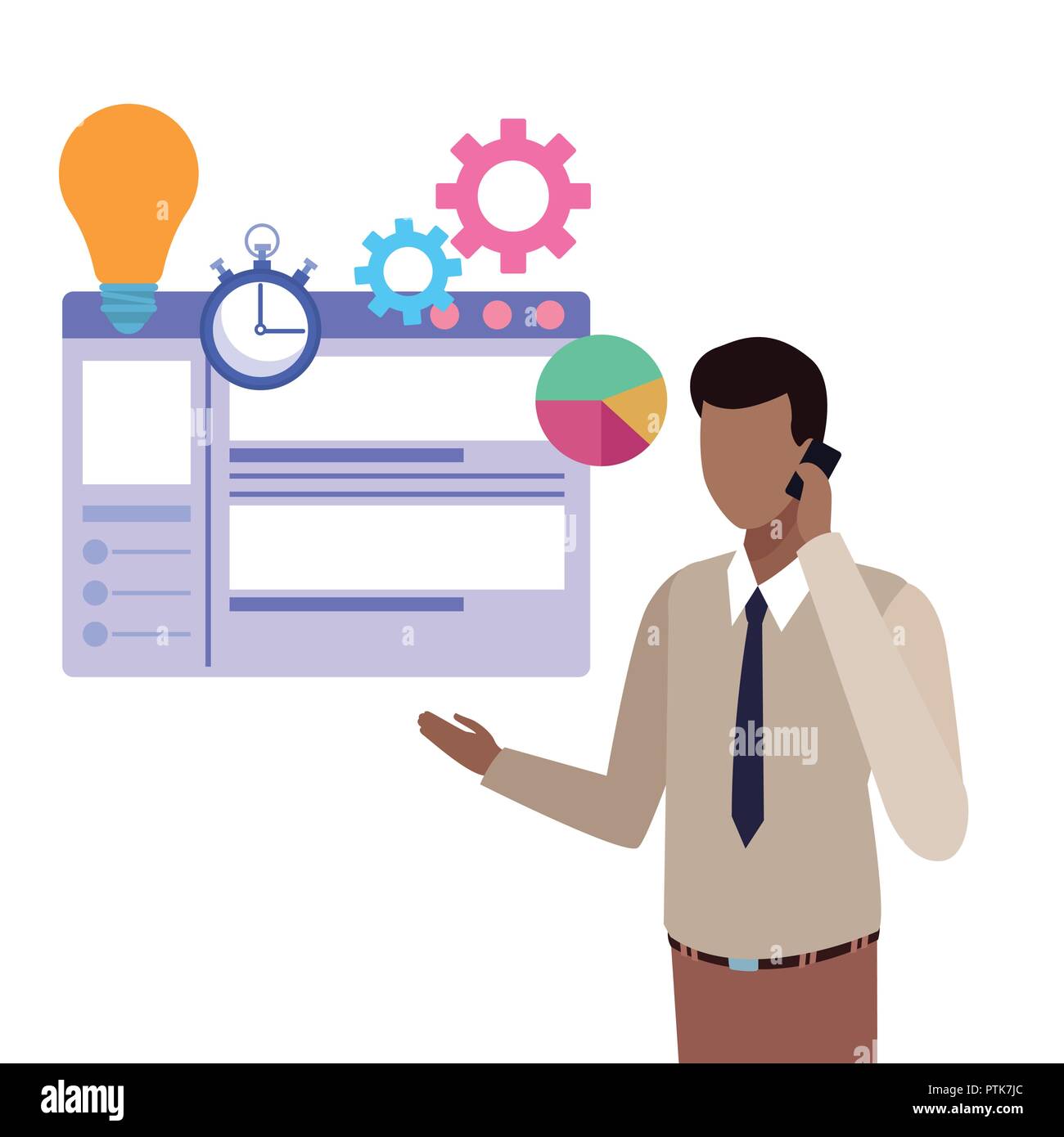 Businessman productivity cartoon Stock Vector Image & Art - Alamy