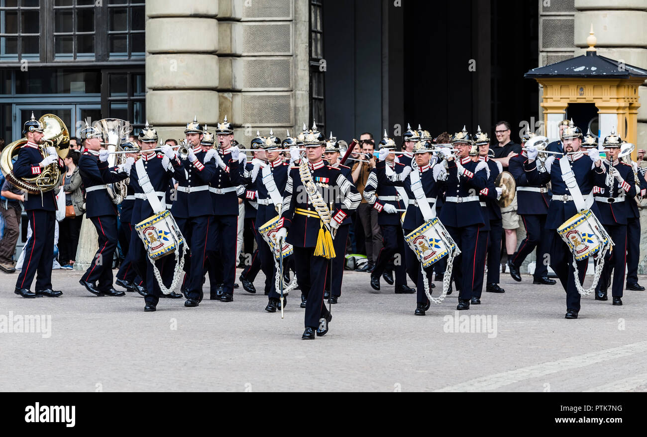 STOCKHOLM, SWEDEN - MAY 09, 2013: Change of the guard of honor at the ...