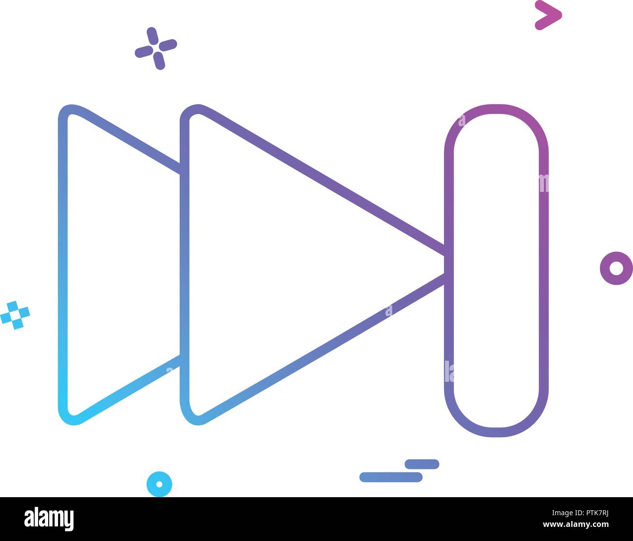 Forward Media icon design vector Stock Vector Image & Art - Alamy