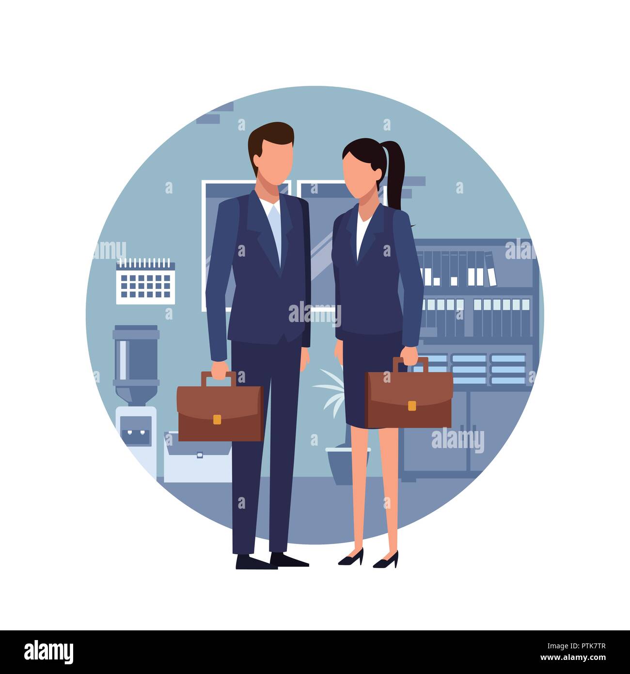 Two businessmen standing in Stock Vector Images - Alamy