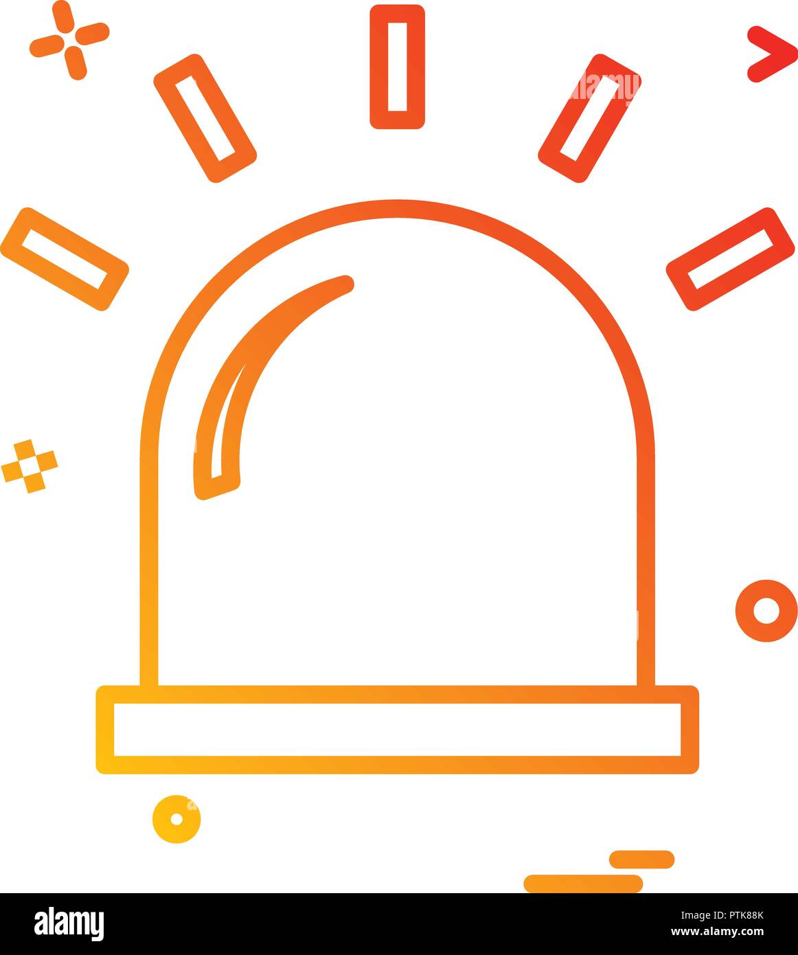 Ambulance flashing lights Stock Vector Images - Alamy