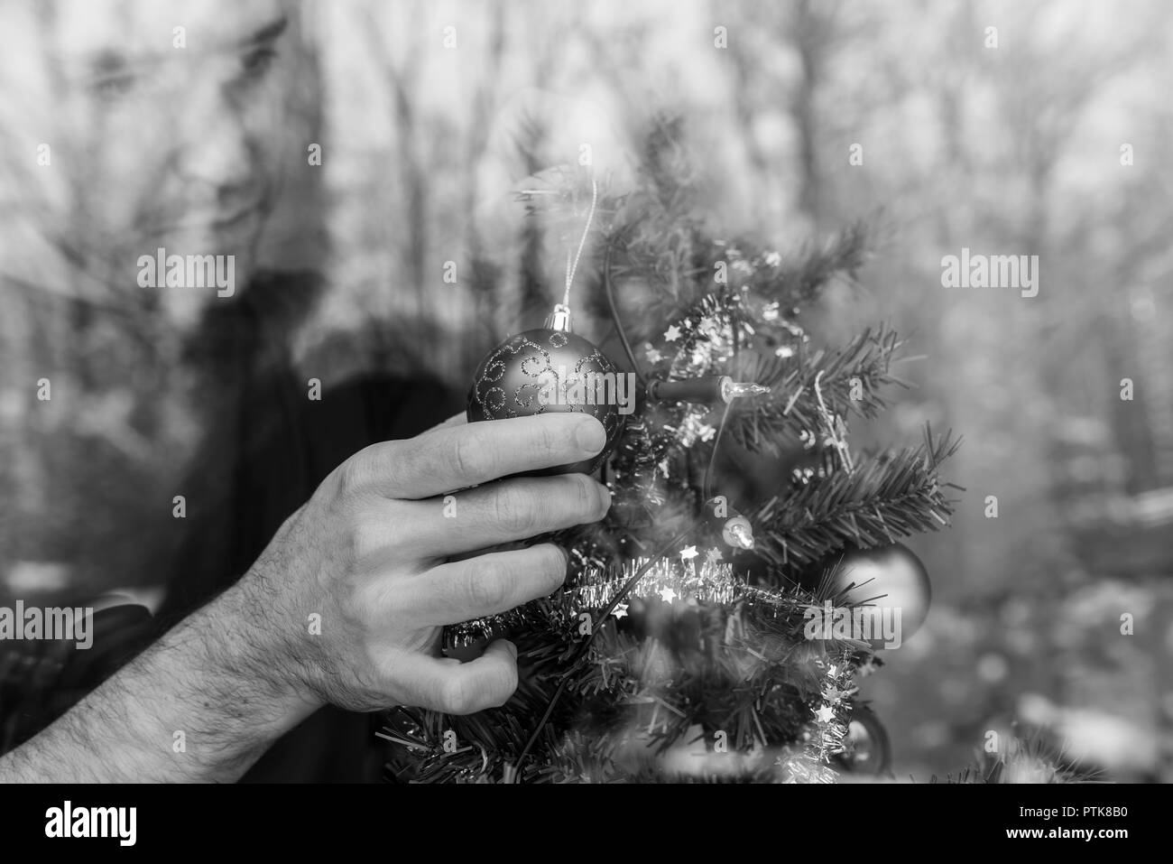 Glass ball window reflection Black and White Stock Photos & Images - Alamy