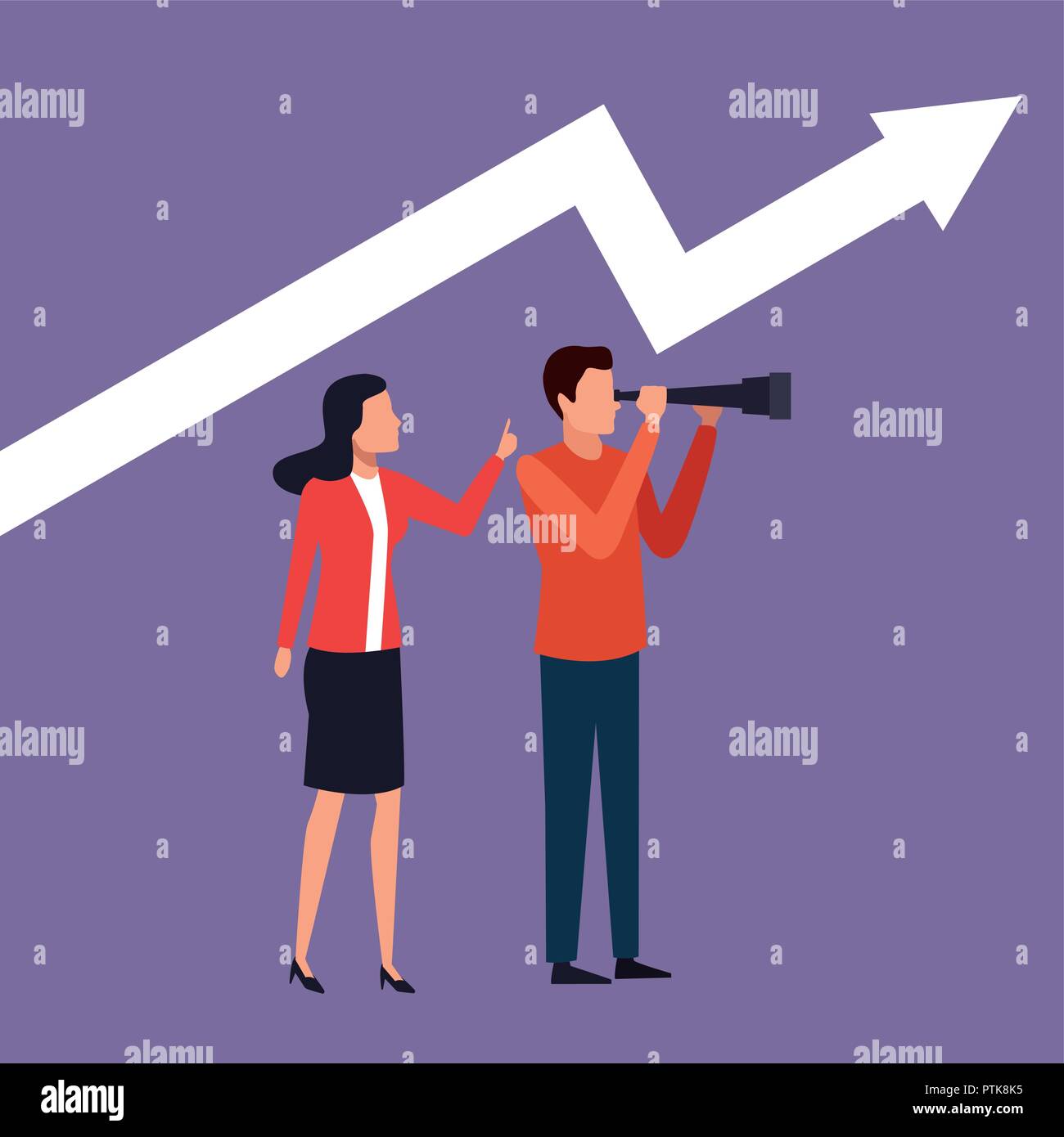 Business colleagues doing presentation cartoon Stock Vector Image & Art ...