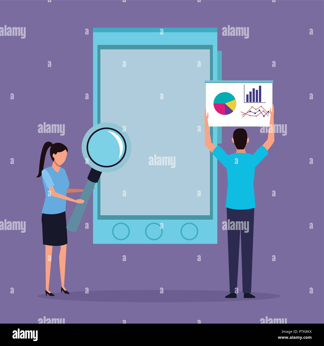 Business colleagues doing presentation cartoon Stock Vector Image & Art ...