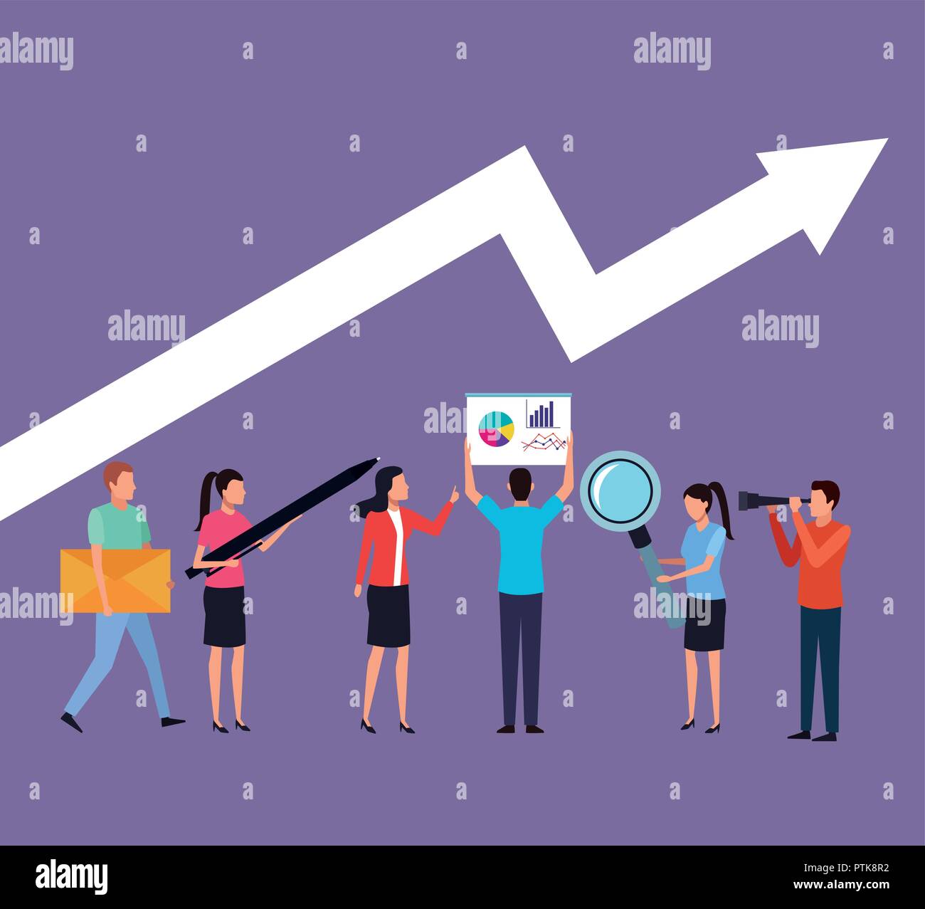 Business colleagues doing presentation cartoon Stock Vector Image & Art ...