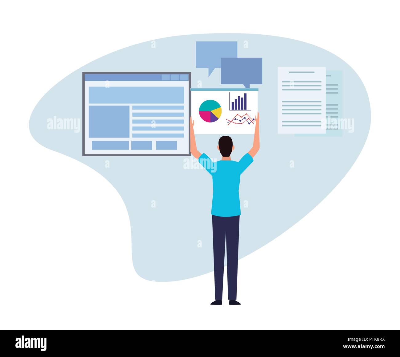 Business person presenting cartoon Stock Vector Image & Art - Alamy