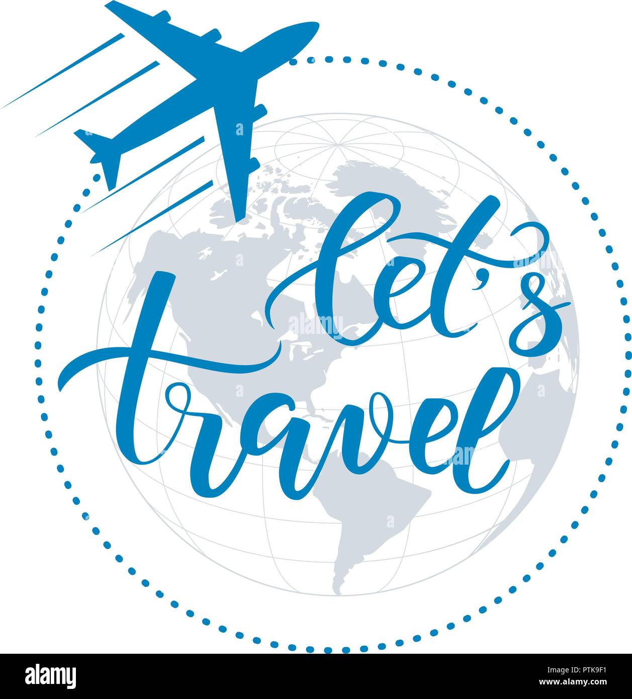 Brush calligraphy Travel Stock Vector Image & Art - Alamy