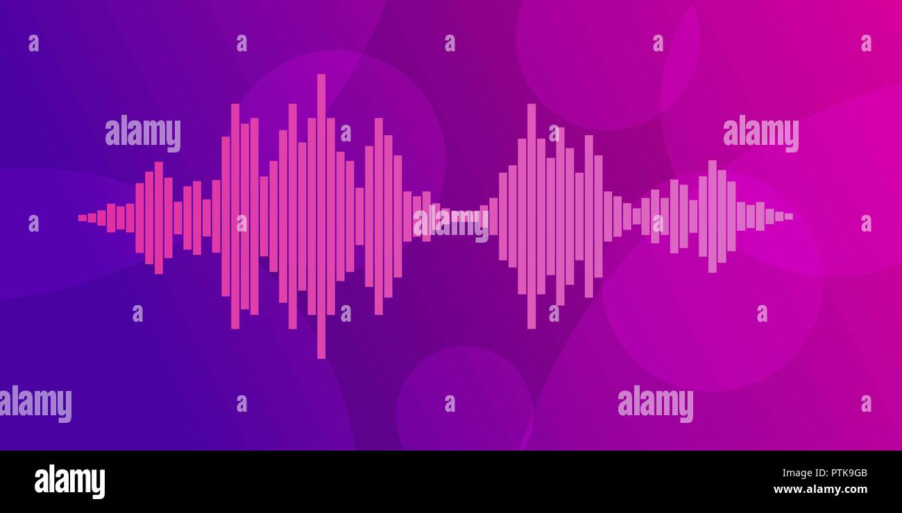 Pink violet Sound waves Stock Vector Image & Art - Alamy