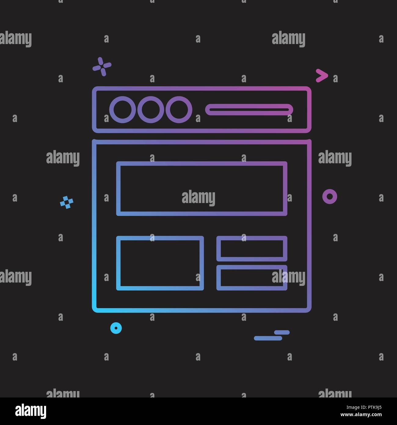Web layouts icon design vector Stock Vector Image & Art - Alamy