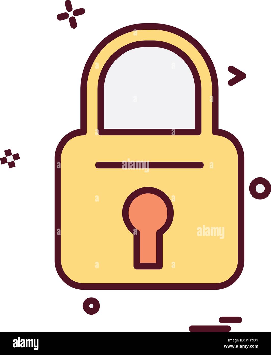 Lock icon design vector Stock Vector Image & Art - Alamy