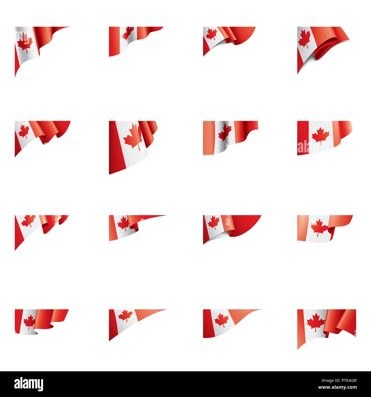 Canada flag, vector illustration on a white background Stock Vector ...