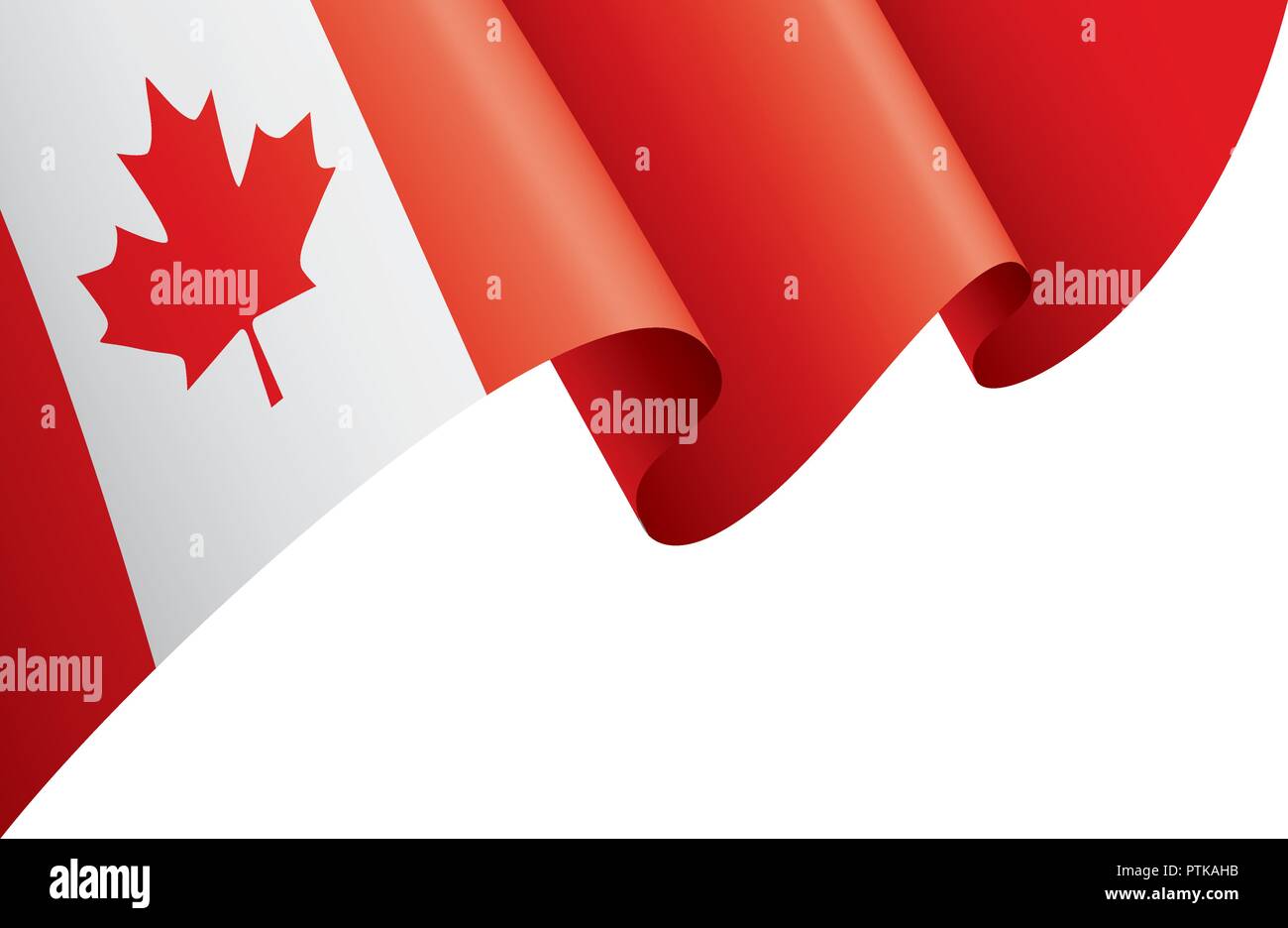 Canada flag, vector illustration on a white background Stock Vector Image & Art - Alamy