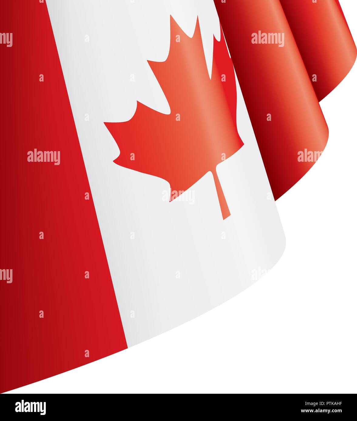 Canada flag, vector illustration on a white background Stock Vector Image & Art - Alamy