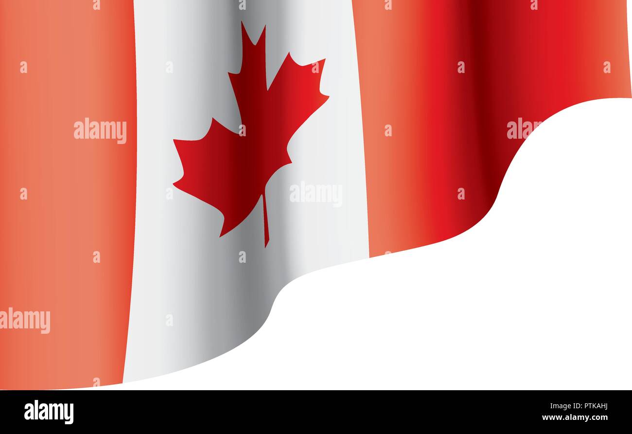 Canada flag, vector illustration on a white background Stock Vector ...