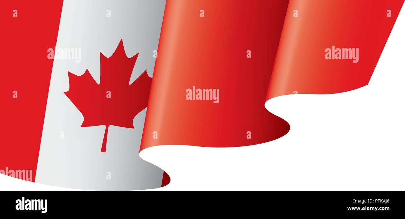 Canada flag, vector illustration on a white background Stock Vector ...