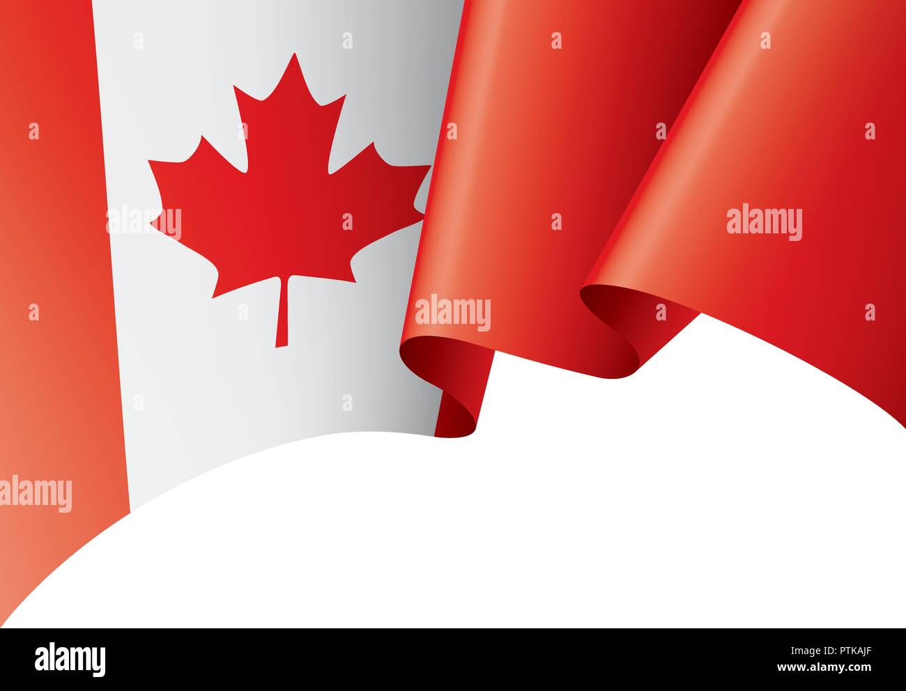Canada flag, vector illustration on a white background Stock Vector ...