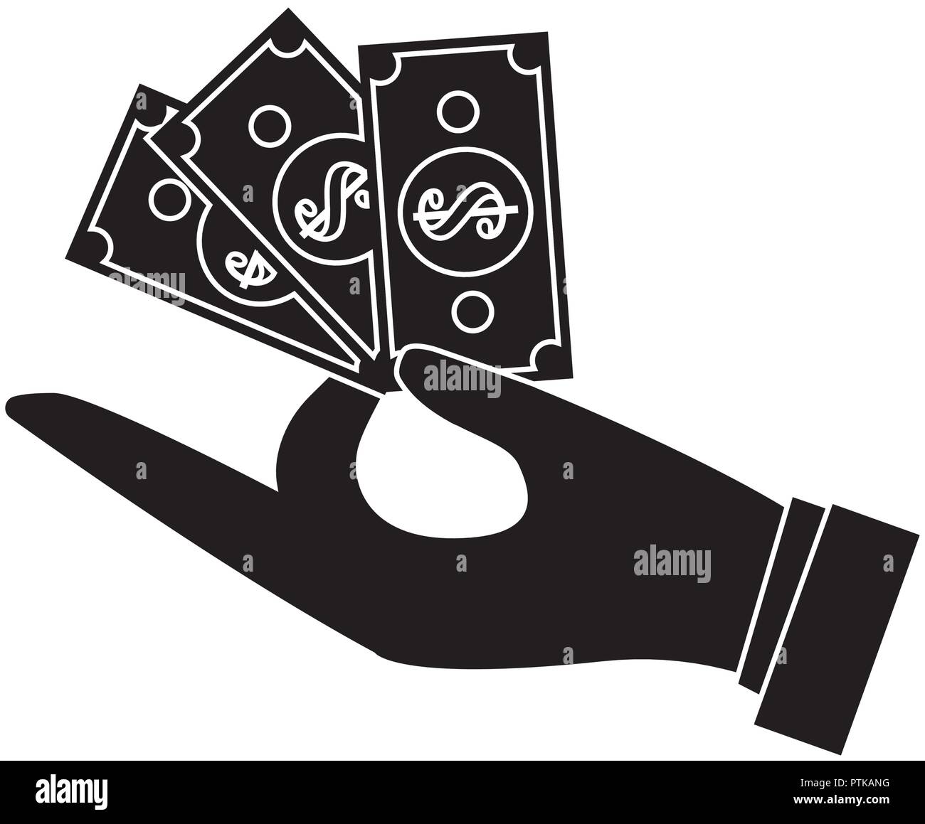 hand with money Stock Vector Image & Art - Alamy