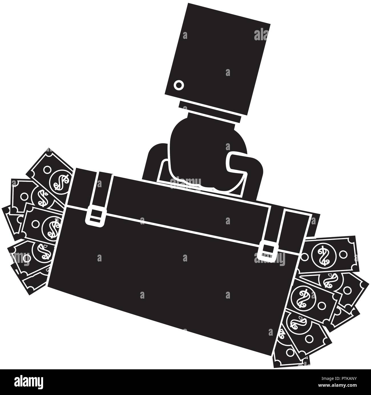 suitcase with money Stock Vector Image & Art - Alamy