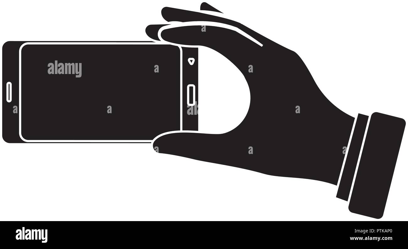 hand with phone Stock Vector Image & Art - Alamy