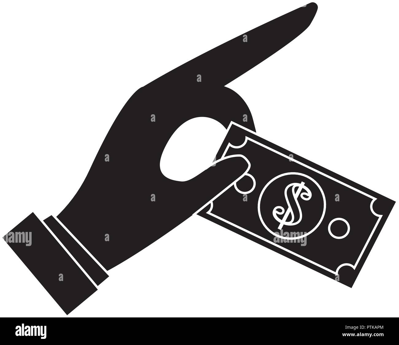 hand with money Stock Vector Image & Art - Alamy