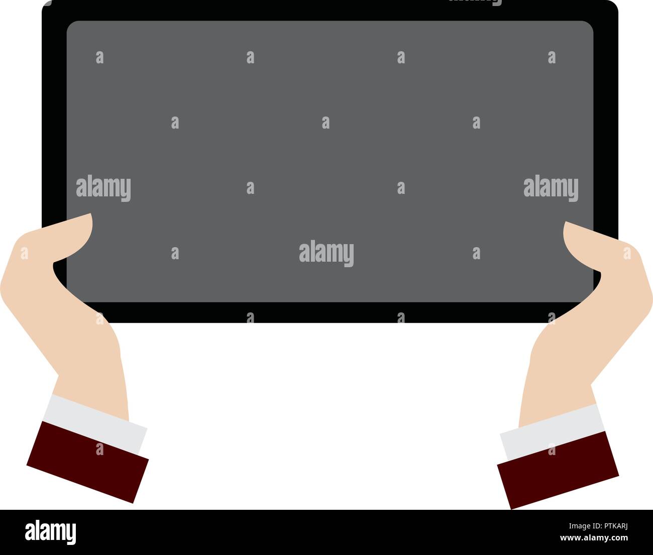 hand with tablet Stock Vector Image & Art - Alamy