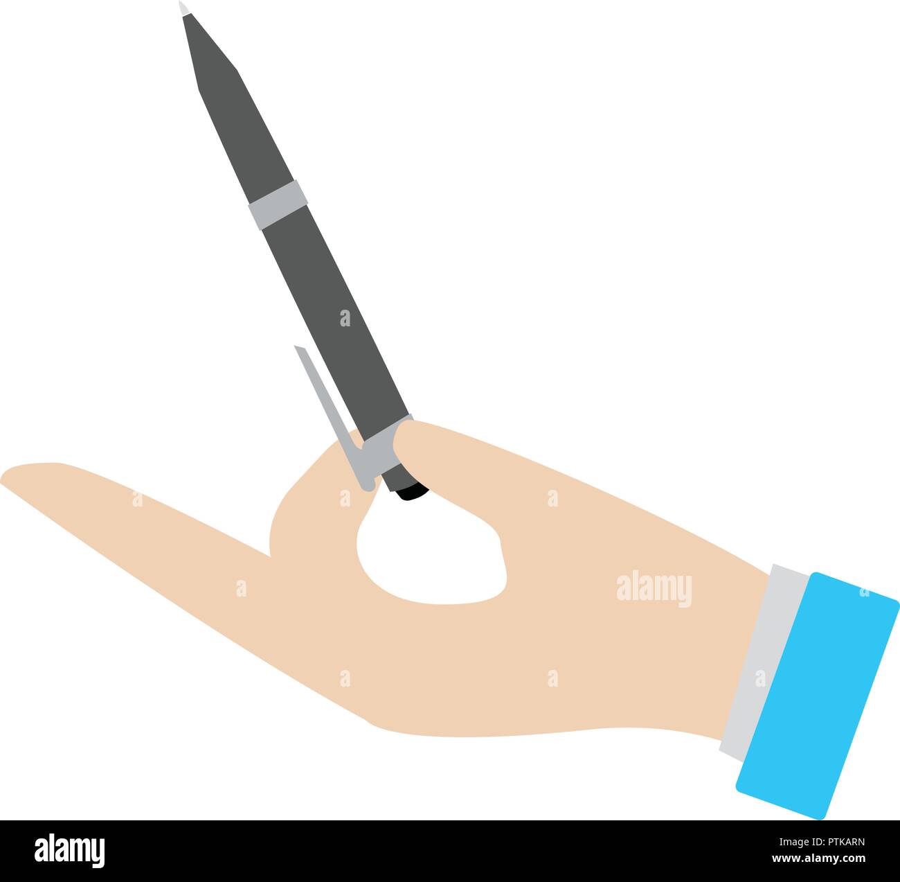 hand with pen Stock Vector Image & Art - Alamy