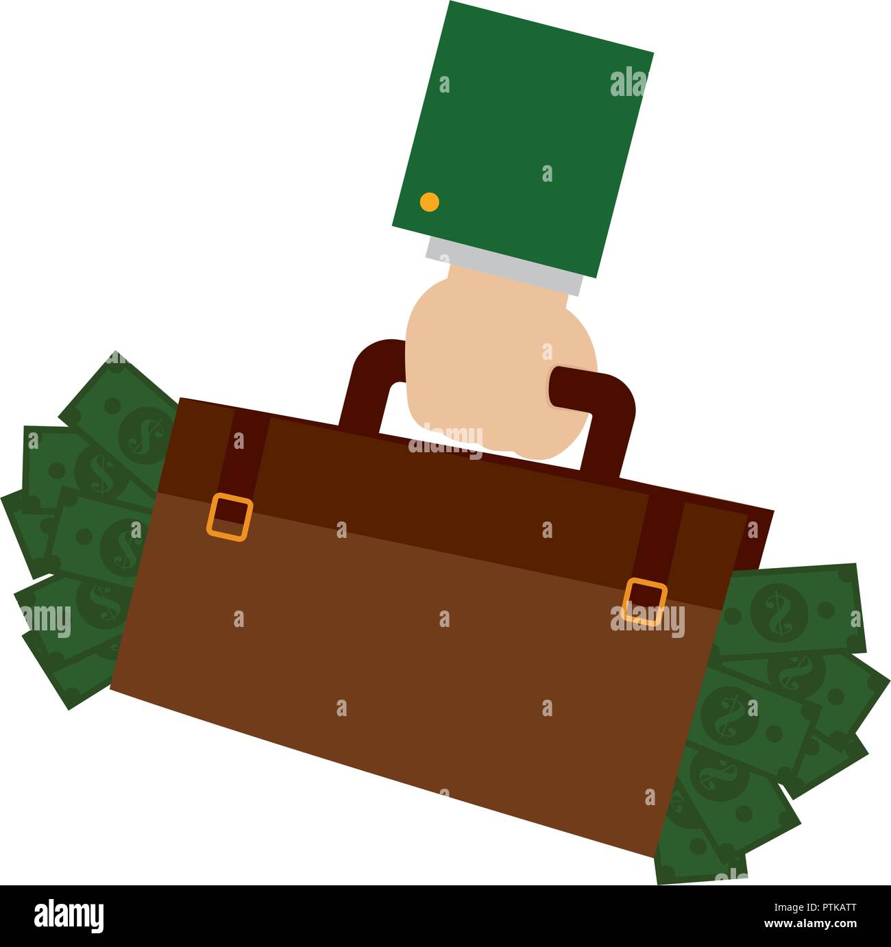 suitcase with money Stock Vector Image & Art - Alamy