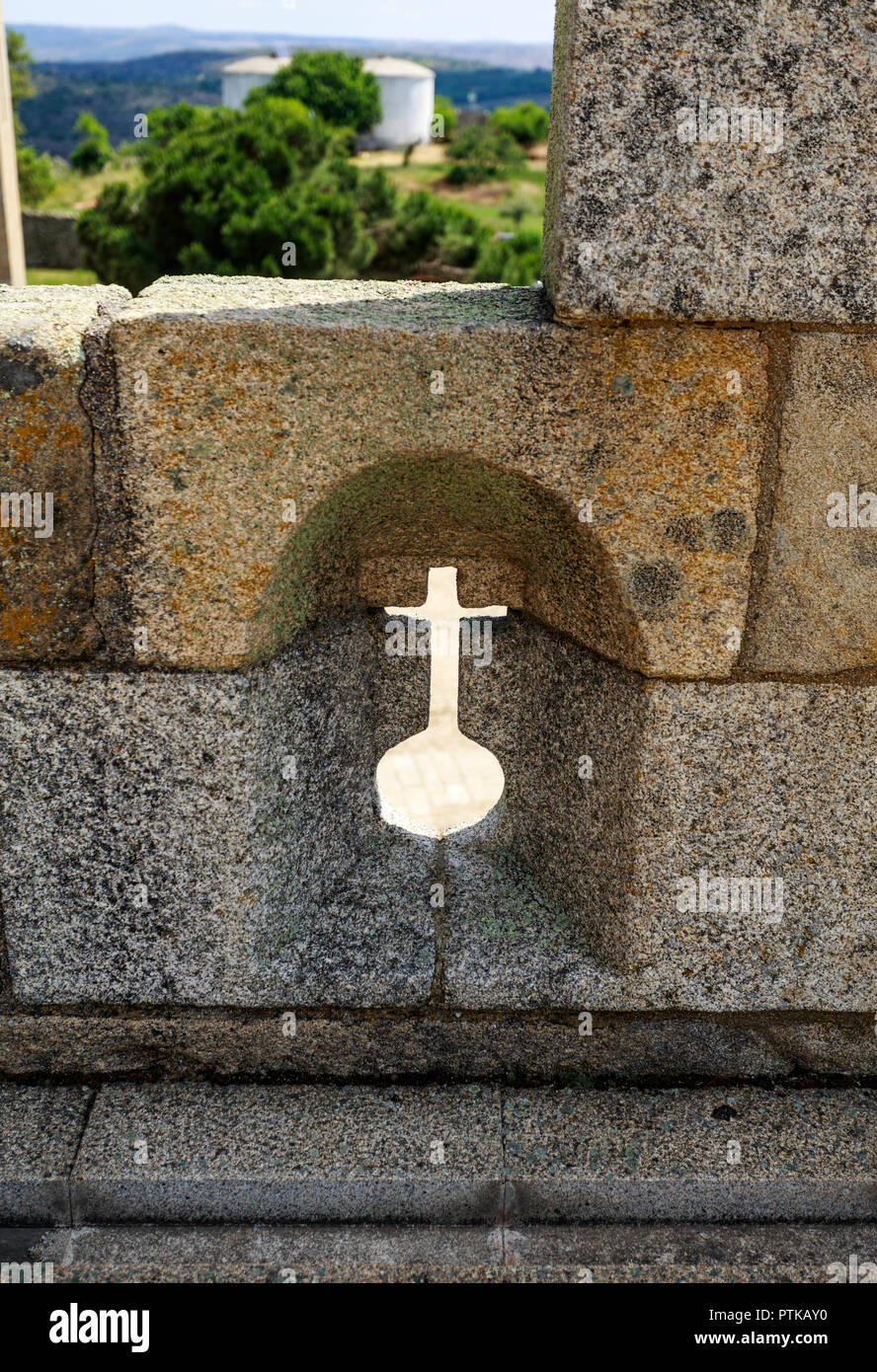 Fine example of an arrowslit with a horizontal slit creating a cross ...