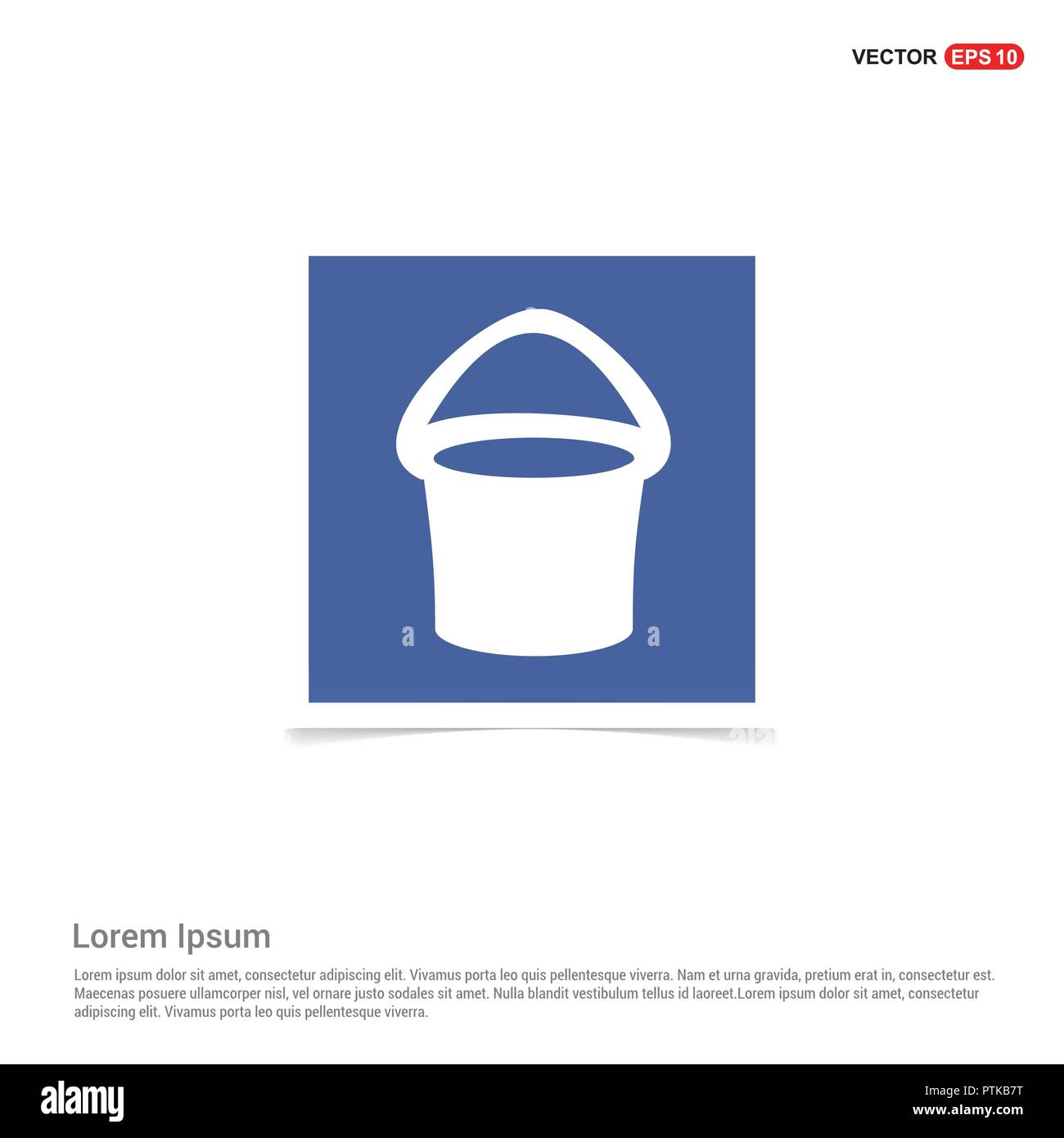 Bucket Icon - Blue photo Frame Stock Vector Image & Art - Alamy