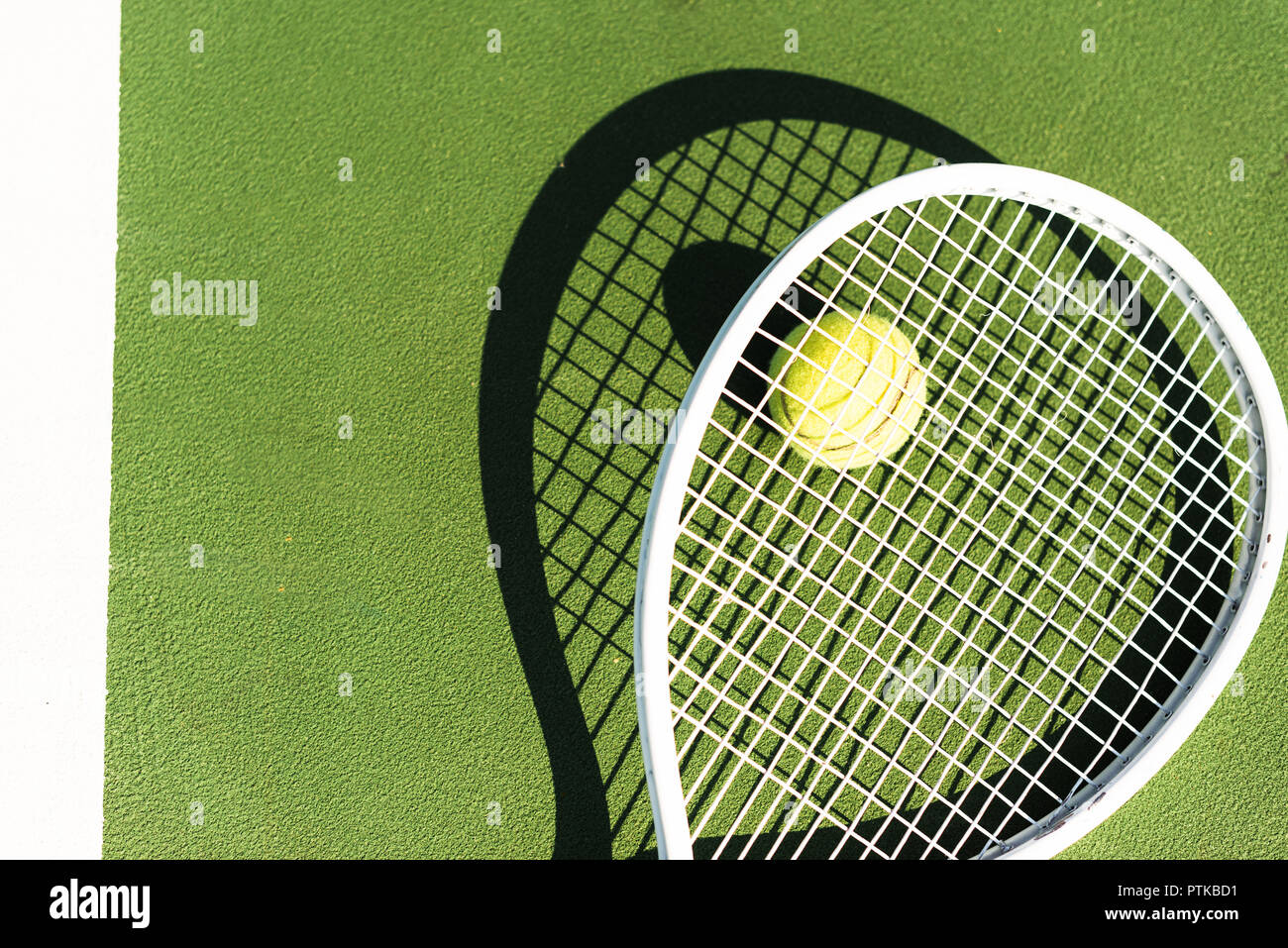 Tennis racket ball lying on hi-res stock photography and images - Alamy