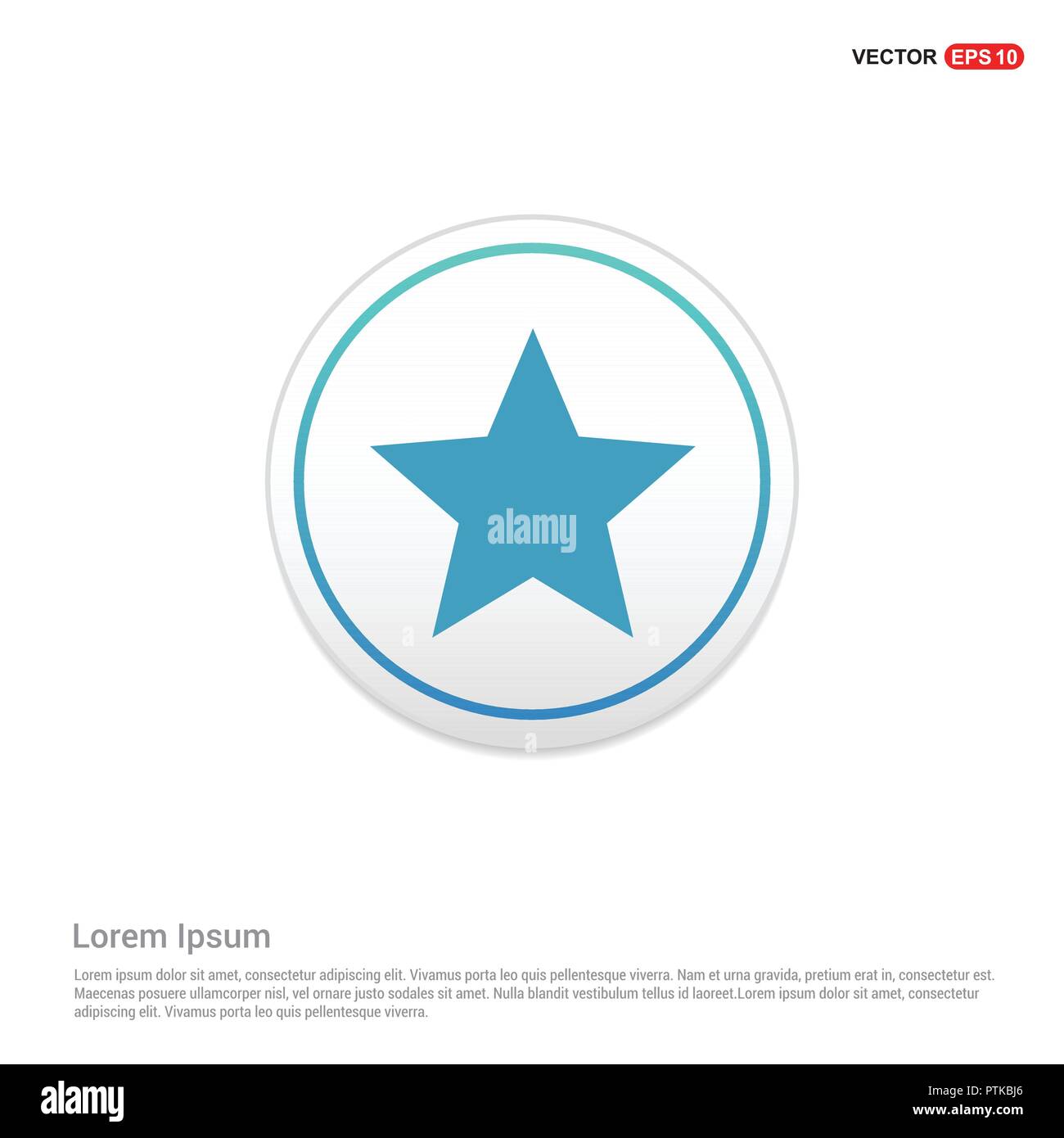 Star Icon - white circle button Stock Vector Image & Art - Alamy